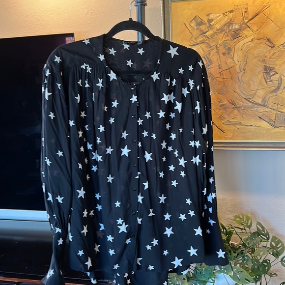 Zara | Tops | Zara Woman Oversized Star Blouse | Poshmark